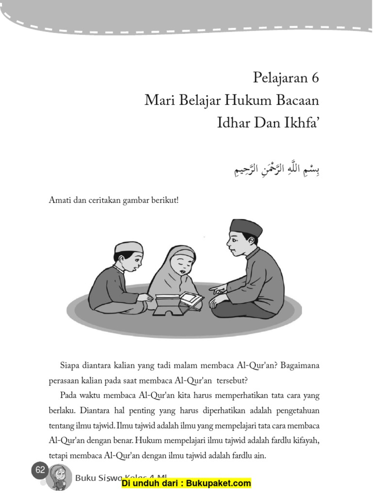 Pelajaran 6 Mari Belajar Hukum Bacaan Idhar Dan Ikhfa' | PDF