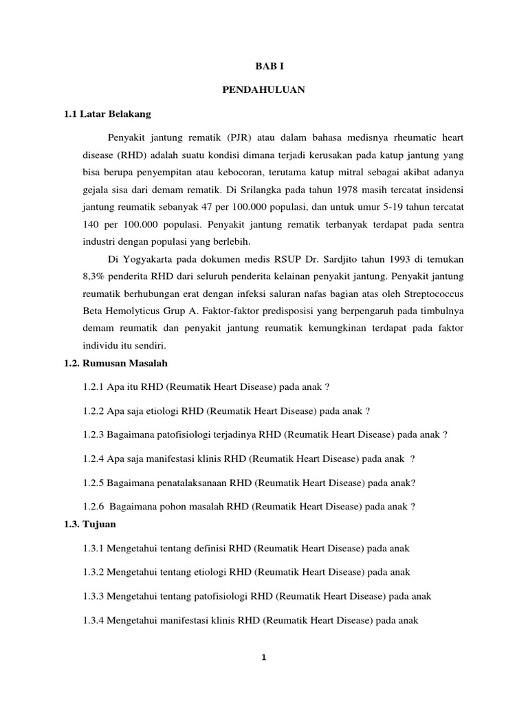 RHD pada Anak: Penyebab & Penanganan | PDF