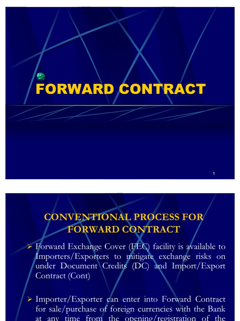 Forward Contract | PDF | Spot Contract | Financial Transaction