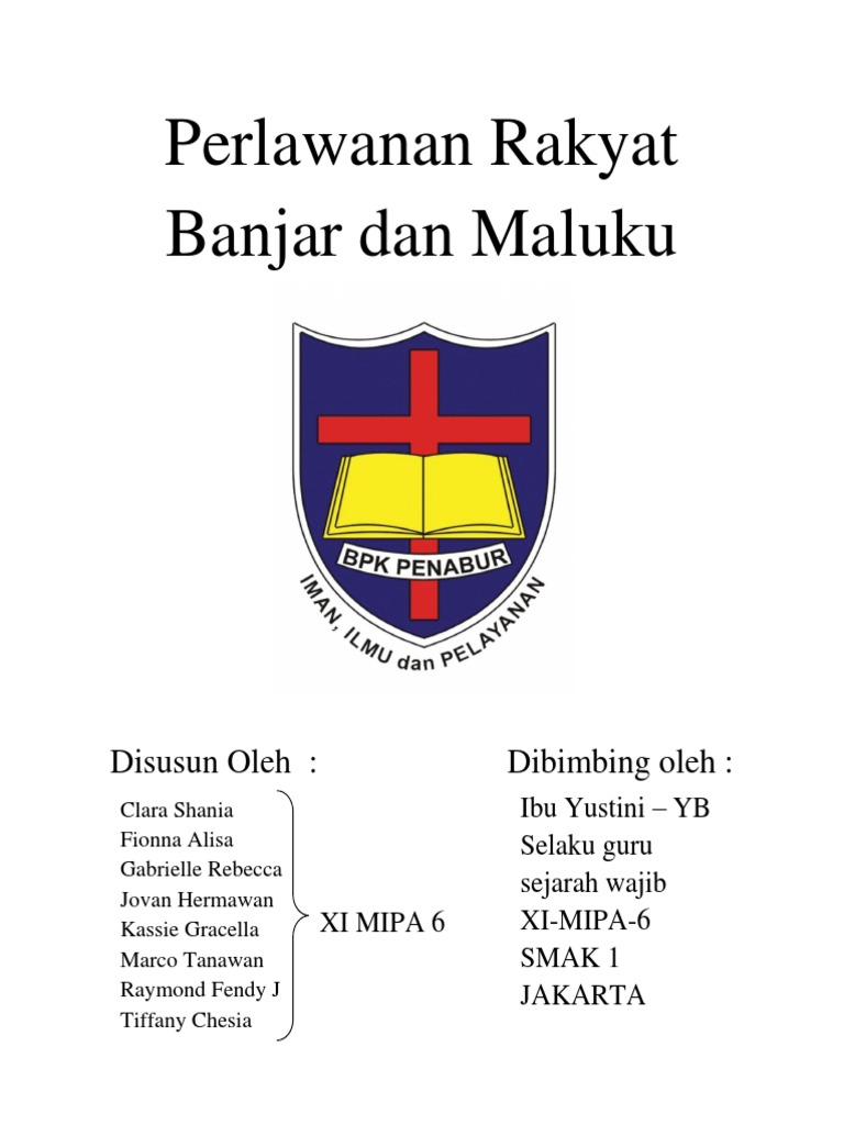 Perlawanan Rakyat Banjar Dan Maluku - XI - MIPA - 6 - Sejarah | PDF