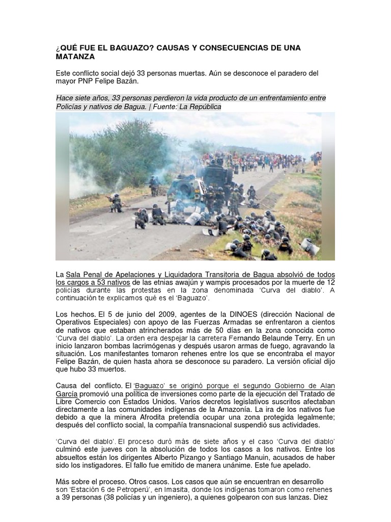 Qué Fue El Baguazo | PDF | Debido al proceso | Constitución