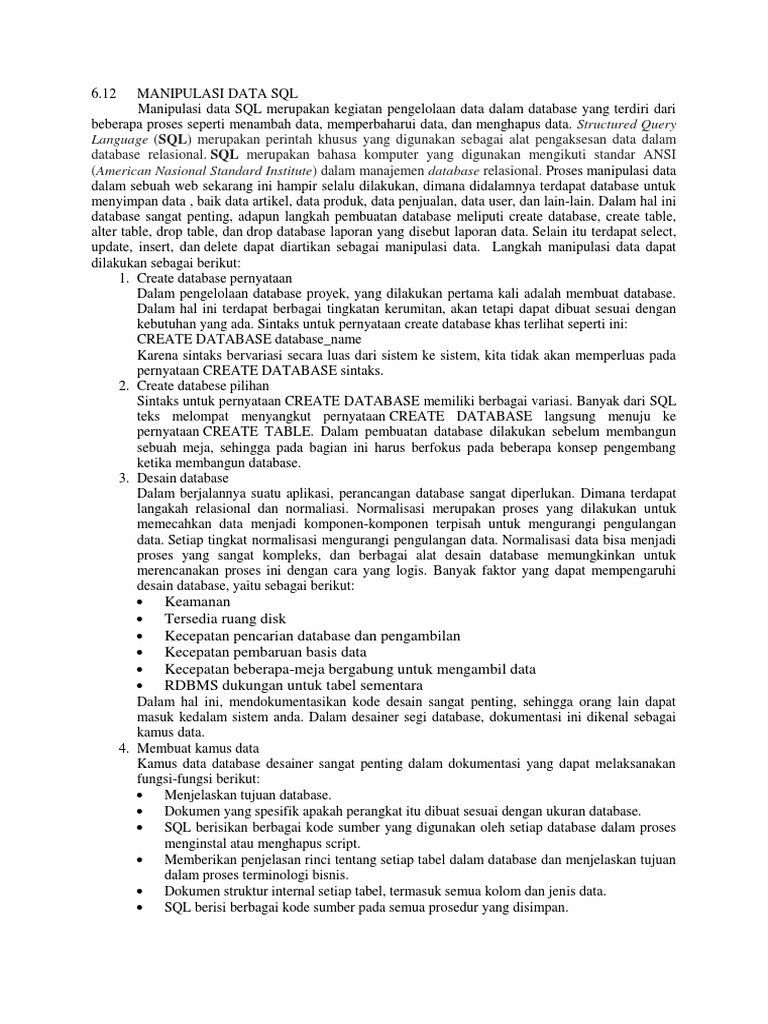 6 1 Manipulasi Data Sql Pdf
