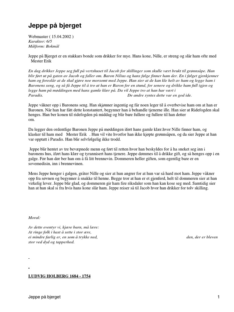 Jeppe PĹ Bjerget | PDF