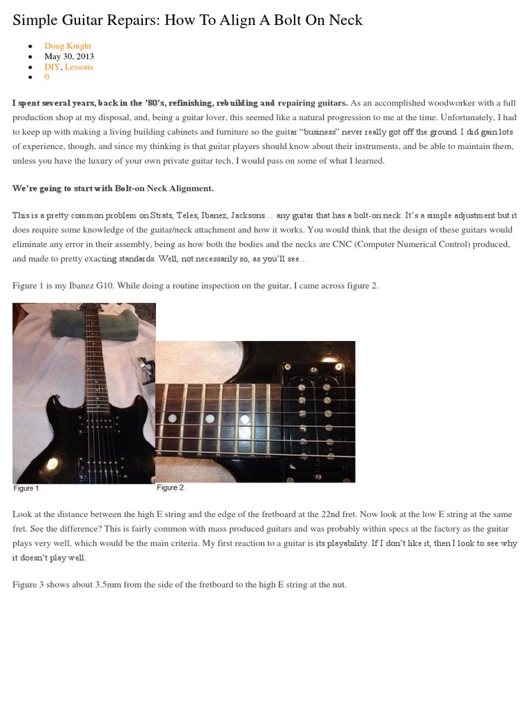 Simple Guitar Repairs | PDF | Guitars | Guitar Family Instruments