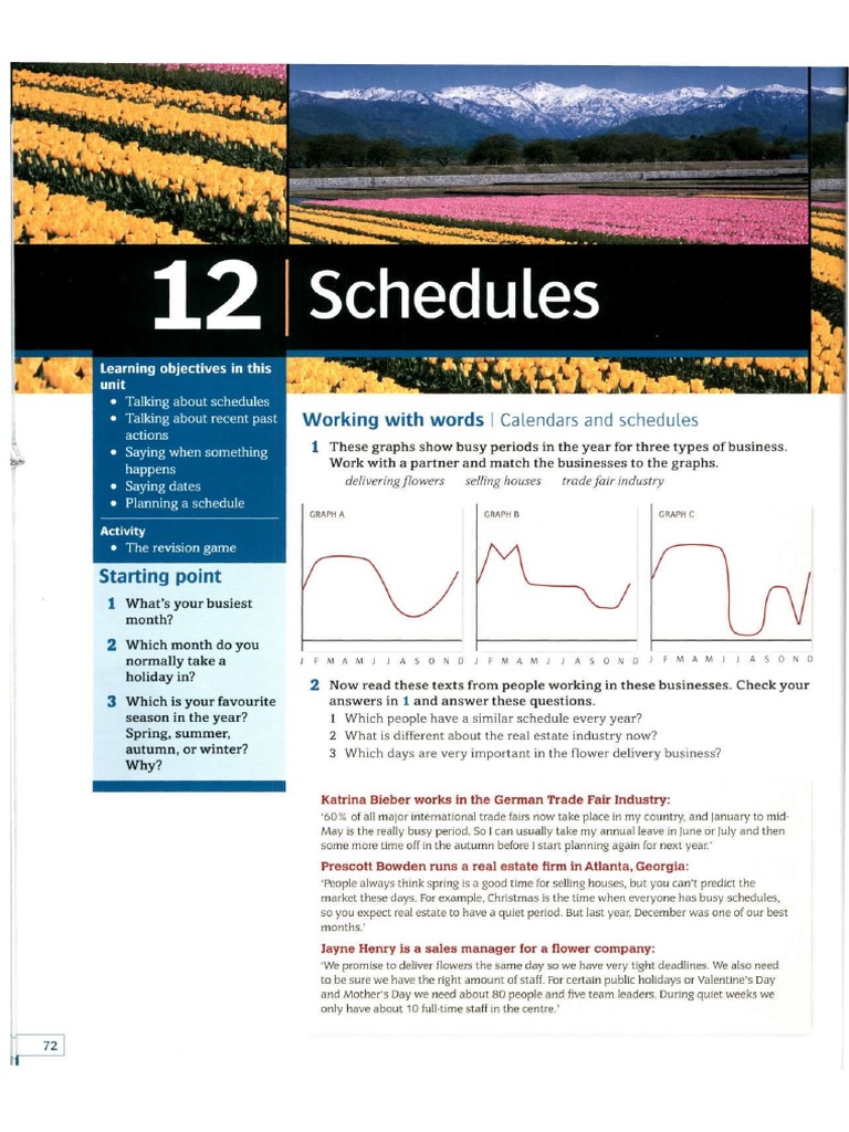 Unit 12 Schedules | PDF