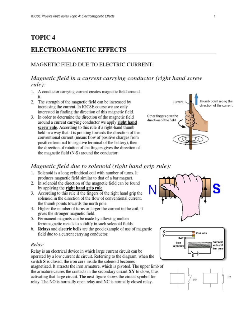 Topic 4 Electromagnetic Effects PDF | PDF | Electromagnetic Induction | Transformer