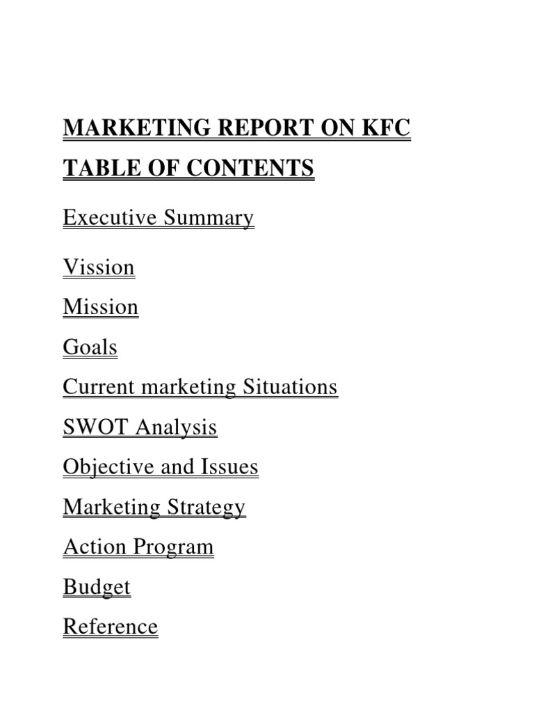 Project Report On KFC | PDF | Fast Food | Fast Food Restaurants