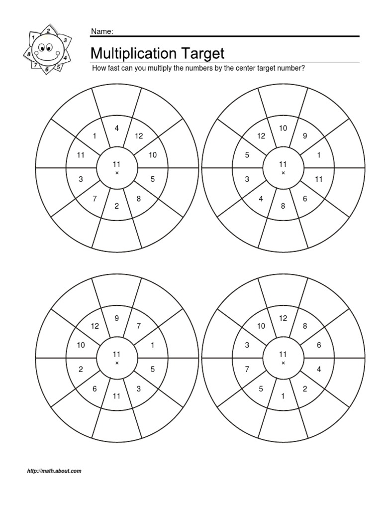 Multiplication Facts Target 11 1 | PDF
