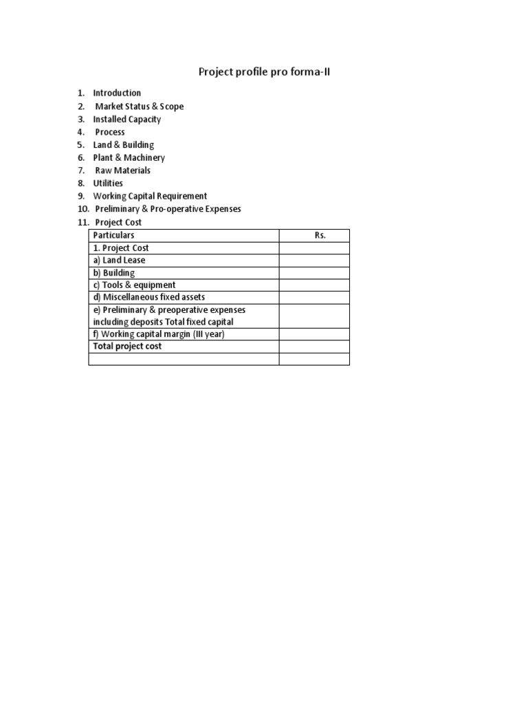 Project Profile & Financial Overview | PDF
