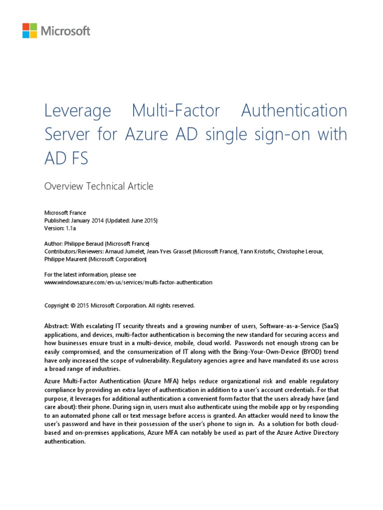 Leverage Multi Factor Authentication Server On Your Premises | PDF ...