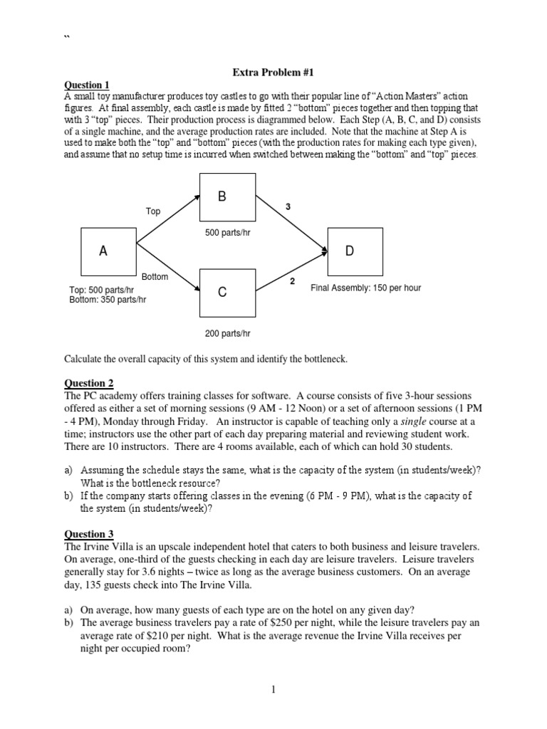 Extra Problem1 | PDF | Industries | Production And Manufacturing