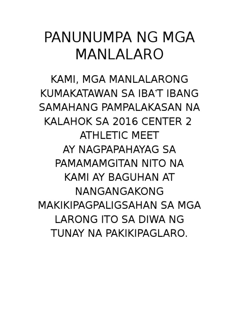 PANUNUMPA | PDF