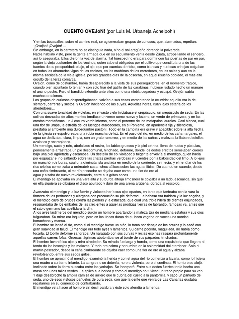 Cuento Ovejón | PDF | Naturaleza