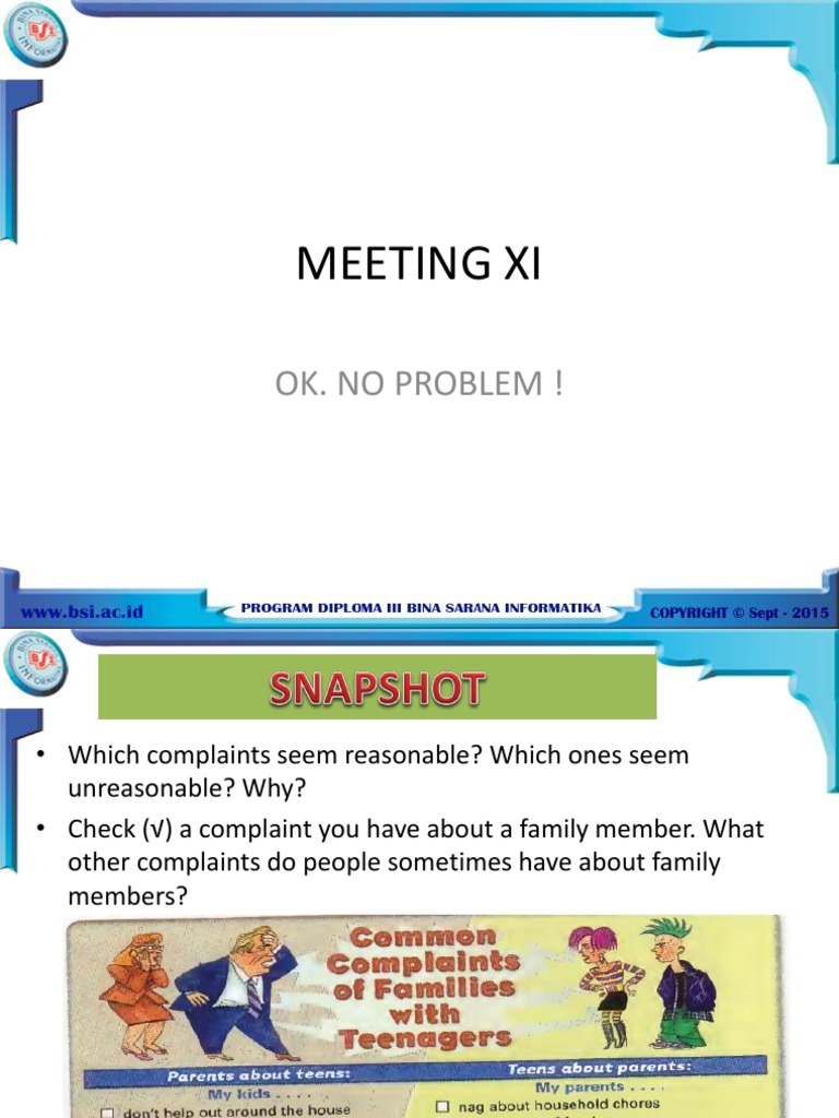 Meeting XI Complaints | PDF | Verb | Languages