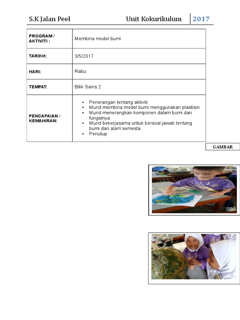 Aktiviti Membina Model Bumi | PDF | Ilmu Sosial