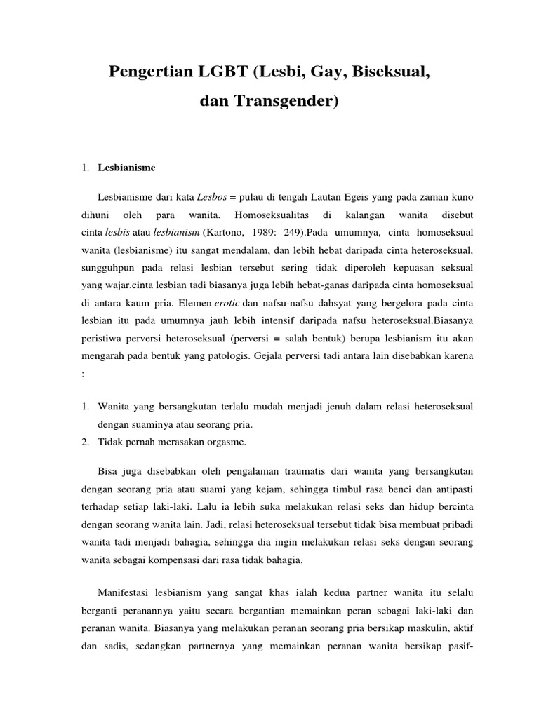 Pengertian LGBT Print | PDF | Ilmu Sosial
