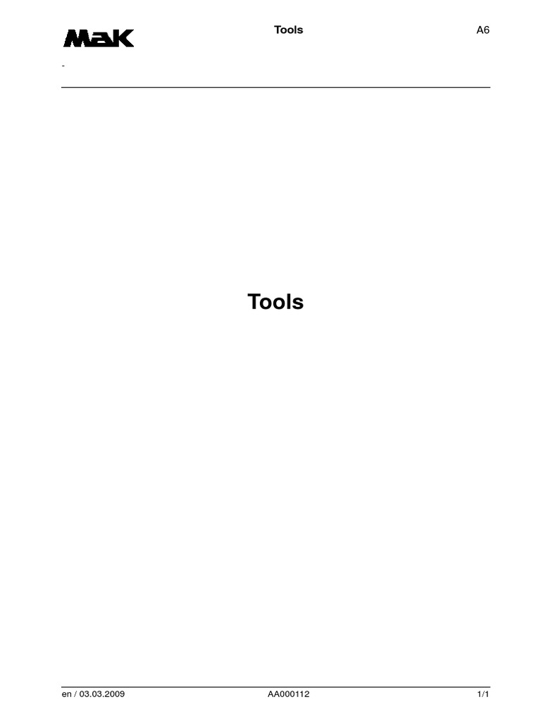 Tools Engine MAK M43C | PDF | Computing And Information Technology ...