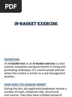 In Basket Exercise | PDF | Decision Making | Simulation