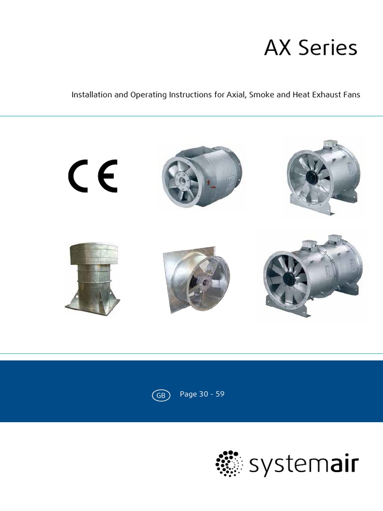 Systemair AX Series Fan Instructions | PDF | Mains Electricity | Resistor