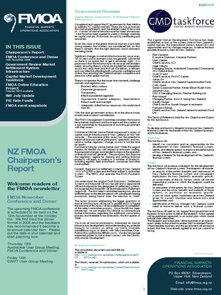 FMOA - Aug 2008 PDF | PDF | Investor | Yield (Finance)
