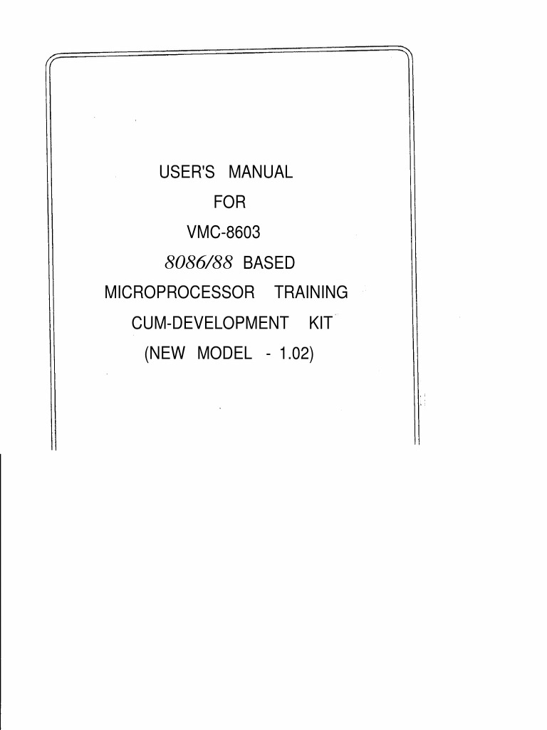 8086 Microprocessor Trainer Kit PDF 2 PDF | PDF | Central Processing Unit | Input/Output