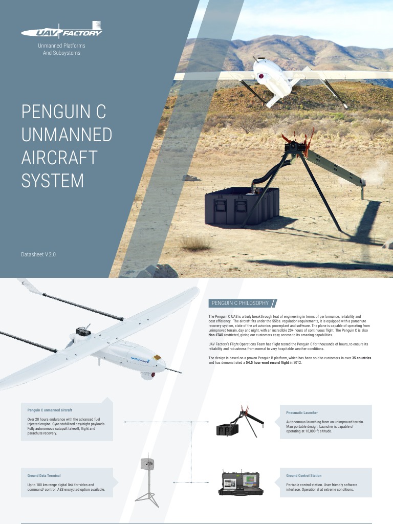 Penguin C Datasheet v2.0 | PDF | Unmanned Aerial Vehicle | Aviation