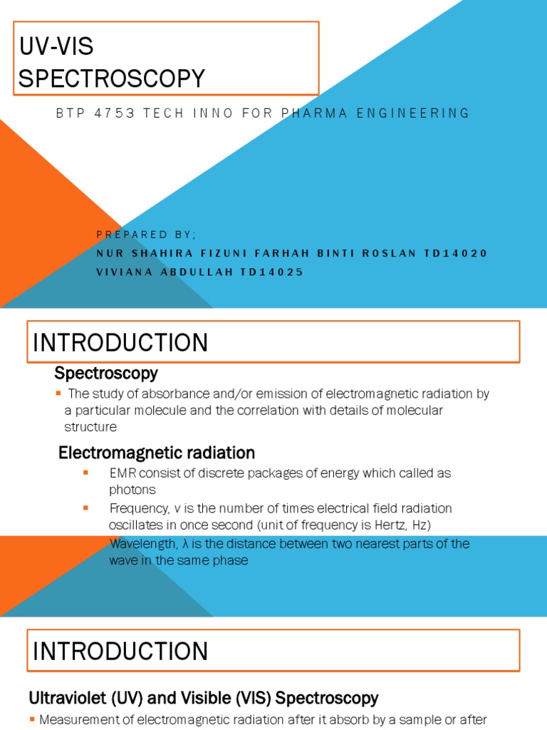 Uv Vis | PDF | Ultraviolet–Visible Spectroscopy | Spectroscopy