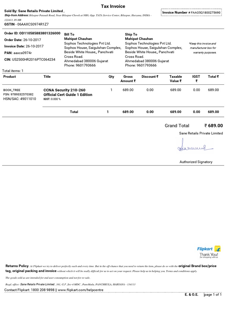 eBook Bill | Invoice | Payments