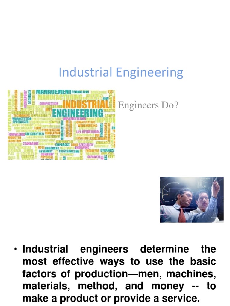Overview of Industrial Engineering Roles | PDF | Industrial Engineering ...