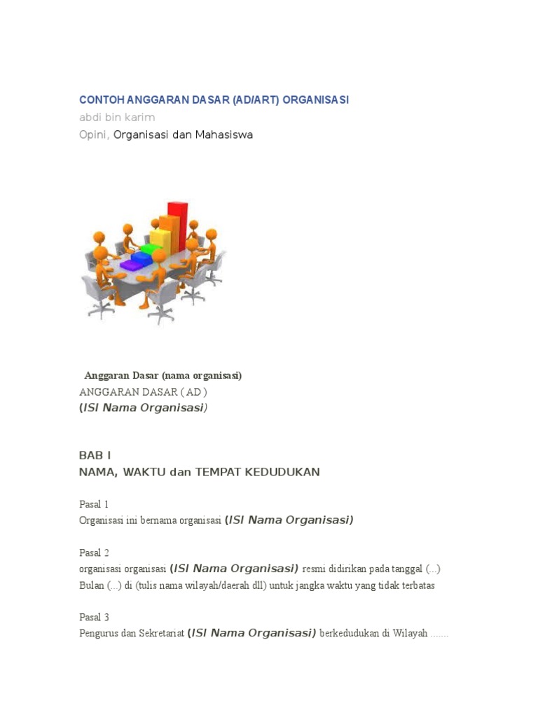 Contoh Anggaran Dasar | PDF