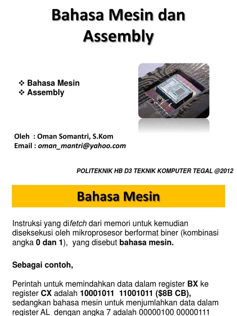 Bahasa Mesin - Perumperindo.co.id