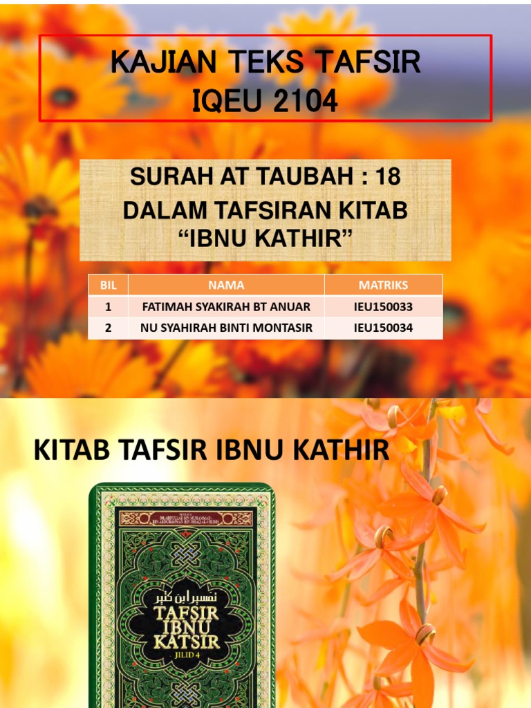 Slide Imarah Ibn Kathir | PDF | Sejarah