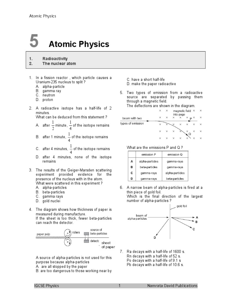 5-atomic-physics1.pdf | Radioactive Decay | Atoms