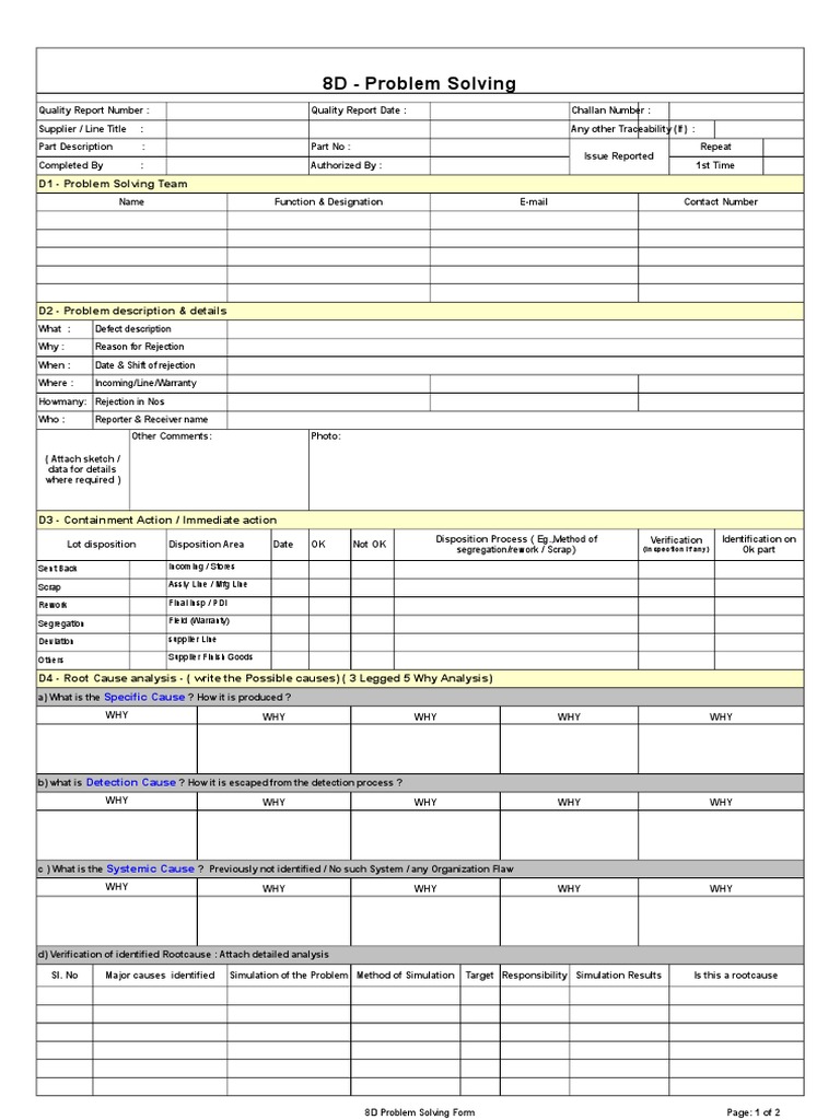 D1 - Problem Solving Team | PDF | Computing | Business