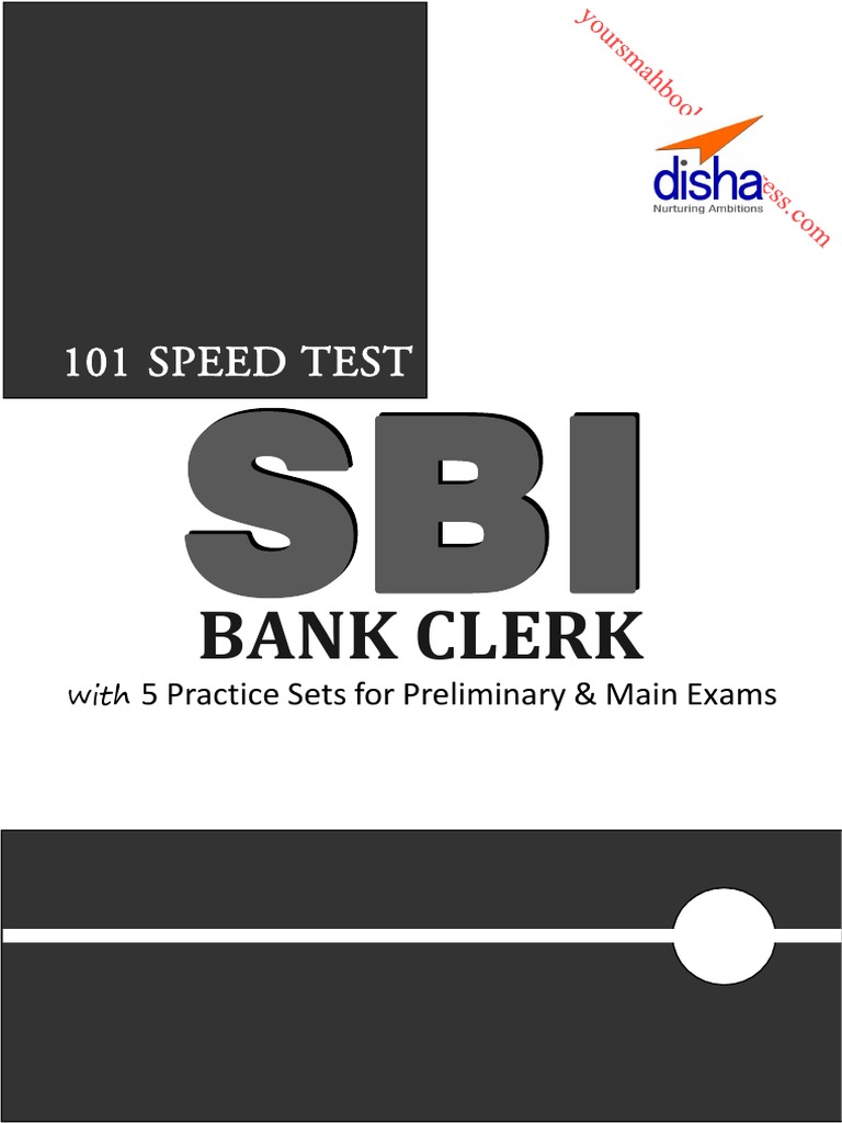 101 Speed Tests For SBI Clerk Preliminary & Mains Exam With 5 Practice ...