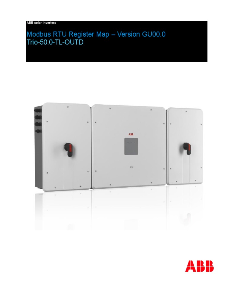 Modbus RTU Register Map For TRIO-50 0-TL-OUTD Revision 1 0 | PDF ...
