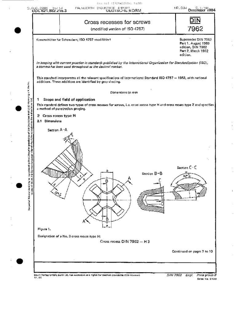 Din 7962 | PDF