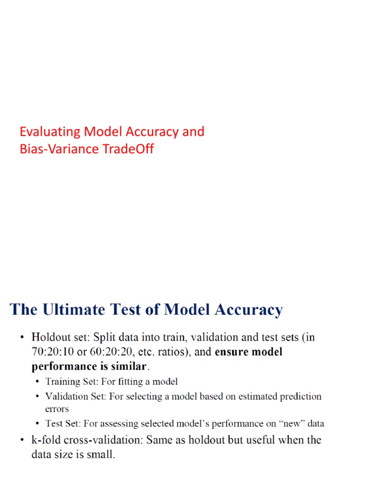 Evaluating Model Accuracy and Bias-Variance Tradeoff | PDF | Algorithms And Data Structures ...