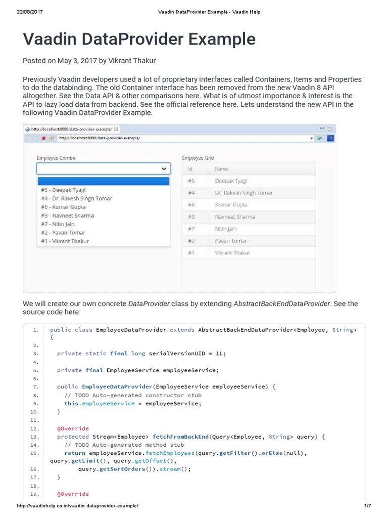 Exemplo Vaadin 8 Com Grid | PDF | Application Programming Interface | Object (Computer Science)