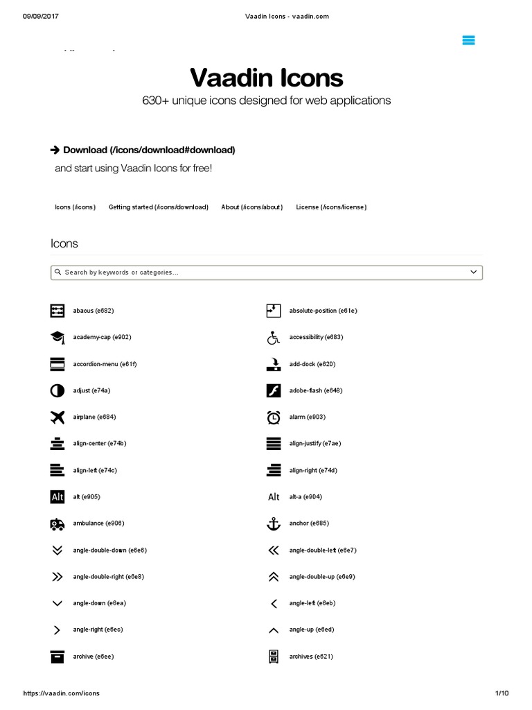 Vaadin Icons - Vaadin FontAwesome | PDF