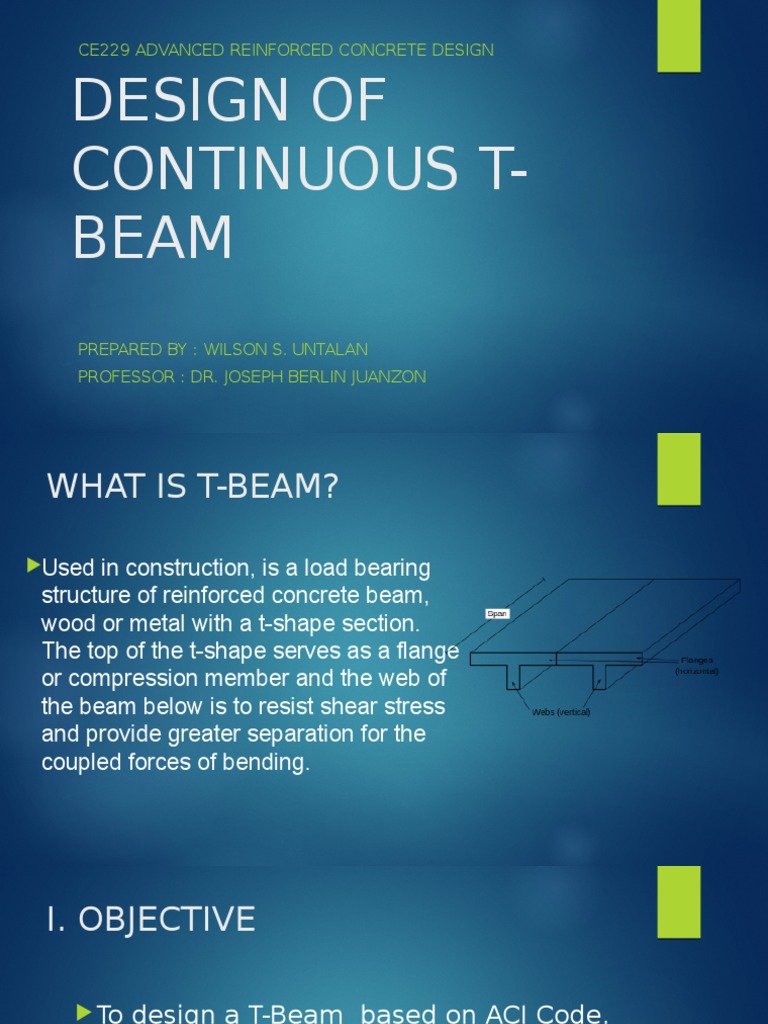 Continuous T Beam | Download Free PDF | Beam (Structure) | Bending