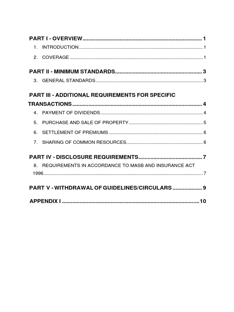 Bank Negara Malaysia Guidelines Related Party Transaction | PDF ...