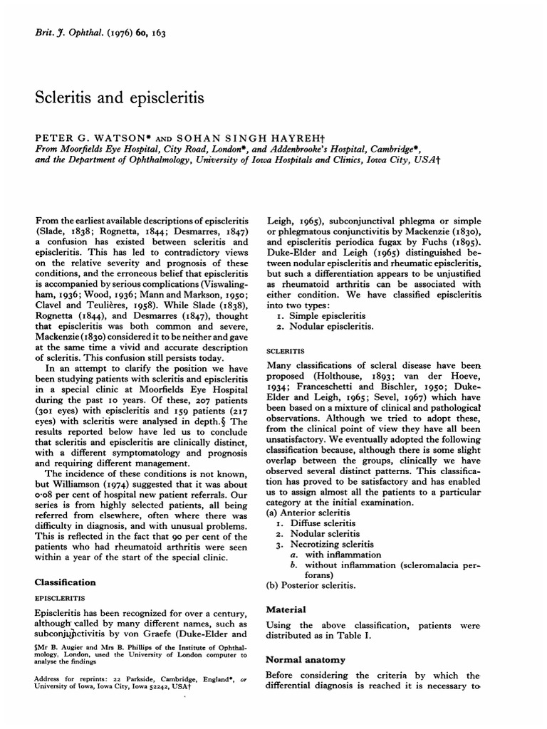 Skleritis PDF | PDF | Human Eye | Inflammation