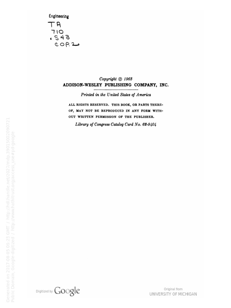 Addison-Wesley Publishing Company, Inc.: Engineering | PDF