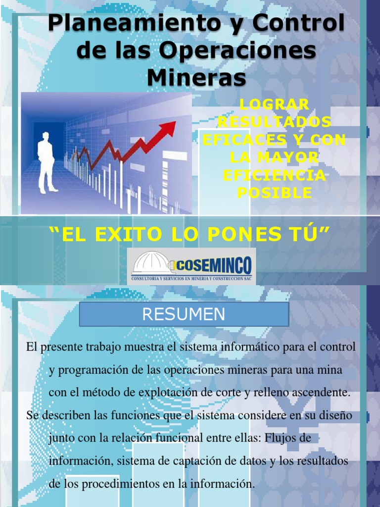 Control de Operaciones Mineras | PDF | Minería | Planificación