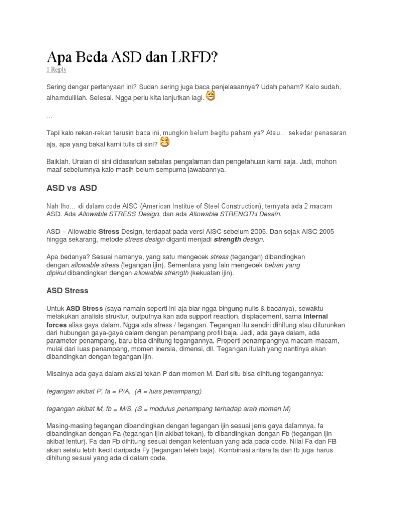 Apa Beda Asd Dan LRFD | PDF