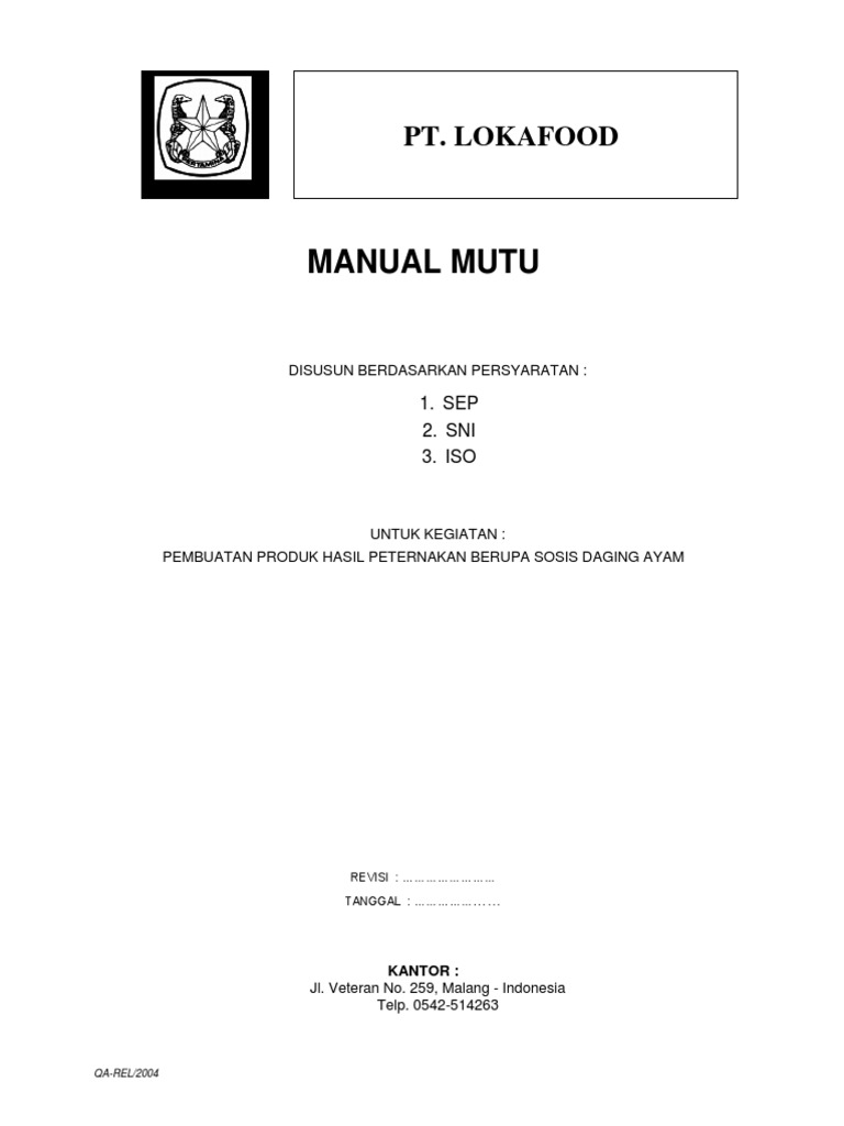 Manual Mutu | PDF