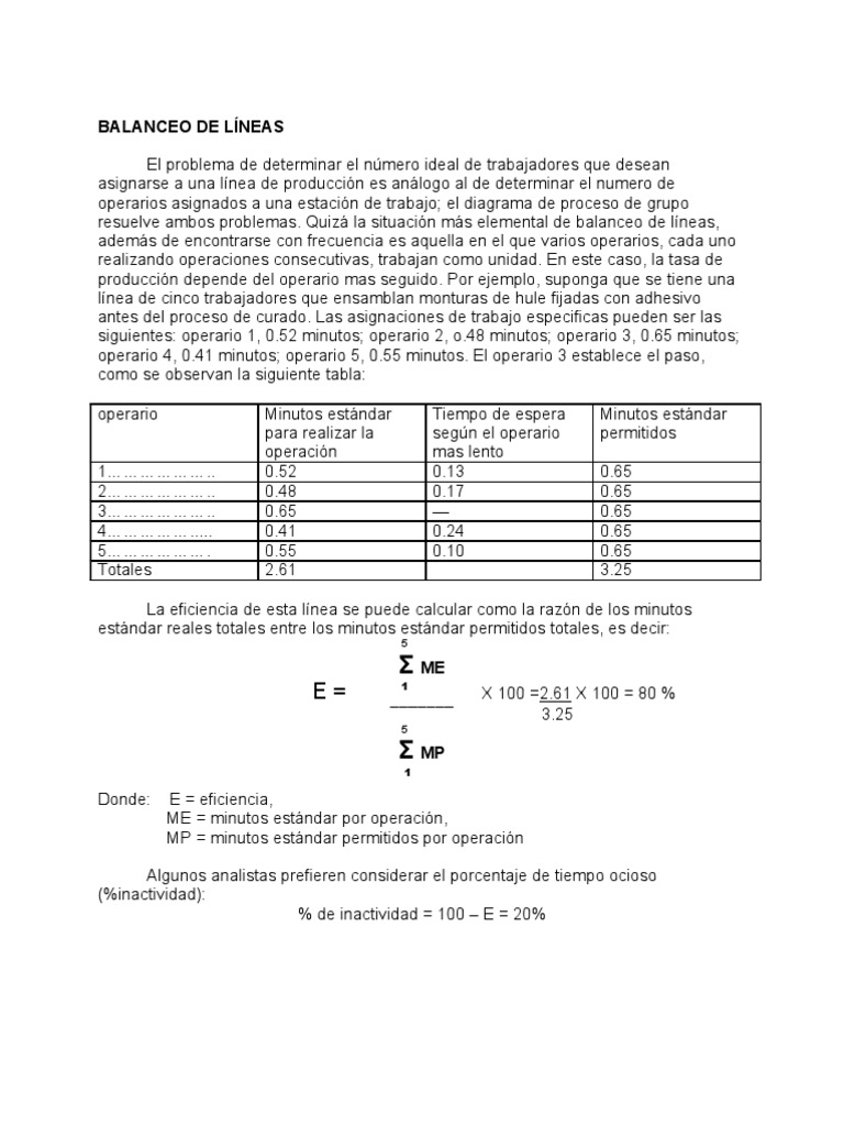 Balanceo de Lineas | PDF | Tecnología
