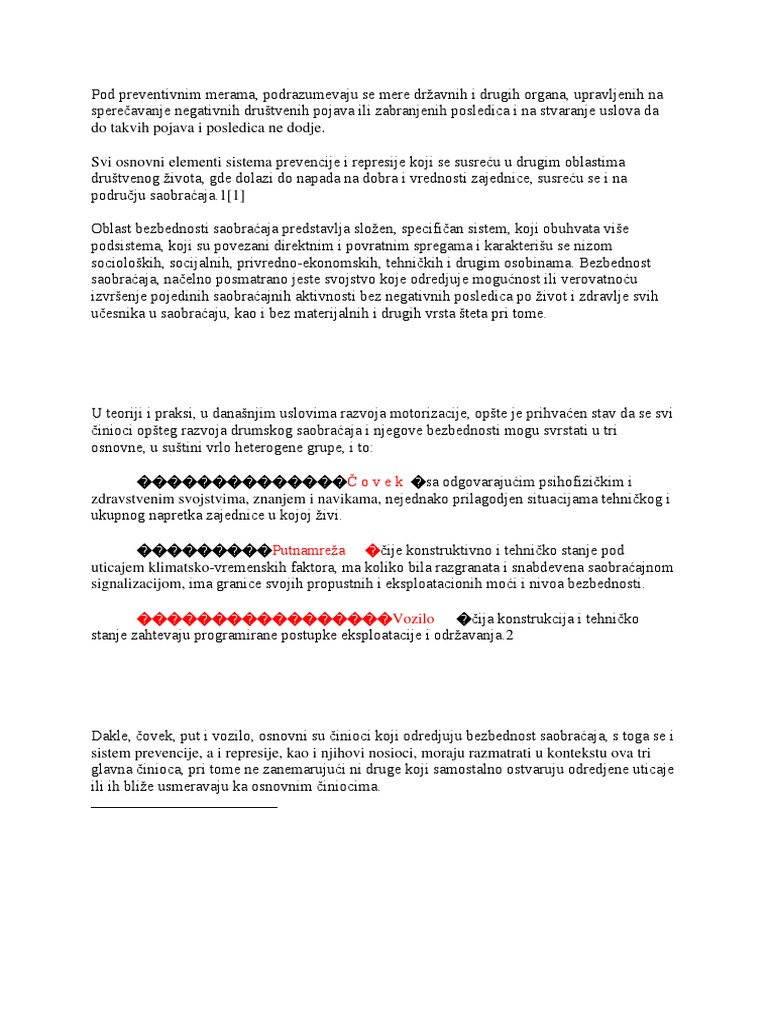 Preventivne Mjere U Saobracaju | PDF