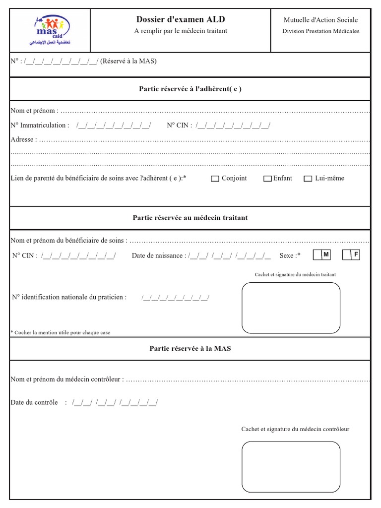 Fiche ALD | Download Free PDF | Médecine | Soins de santé